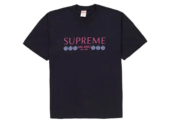 Supreme Milano Tee Shirt - Navy Blue