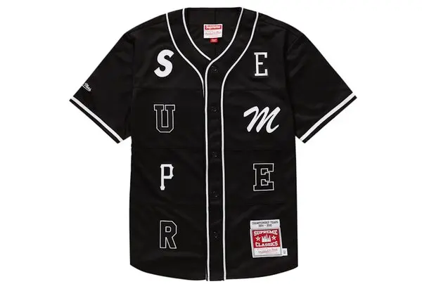 Supreme Mitchell & Ness Patchwork Baseball Jersey - Black