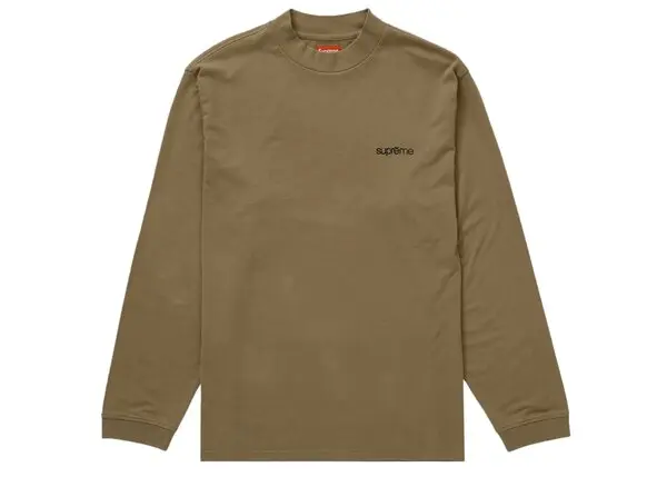 Supreme Long Sleeve Mock Neck Top - Dark Tan