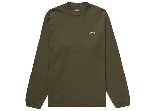 Supreme Long Sleeve Mock Neck Top - Olive