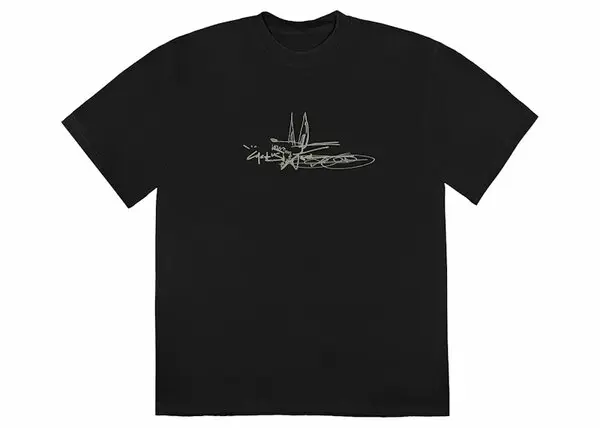 TRAVIS SCOTT Jordan X Cactus Jack Scribble Tee Shirt - Black