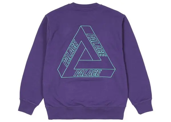PALACE Outliner Mit Designer Crew - Purple