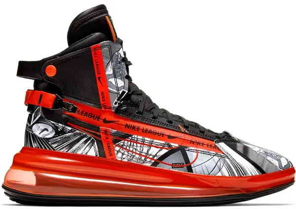 Nike Air Max 720 Saturn Leaguein Sneakers - Black/team Orange
