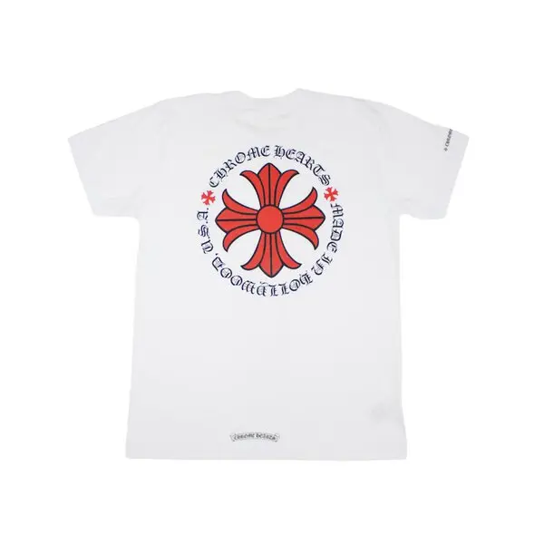 Chrome Hearts Made In Hollywood Plus Cross T-Shirt - White/Red