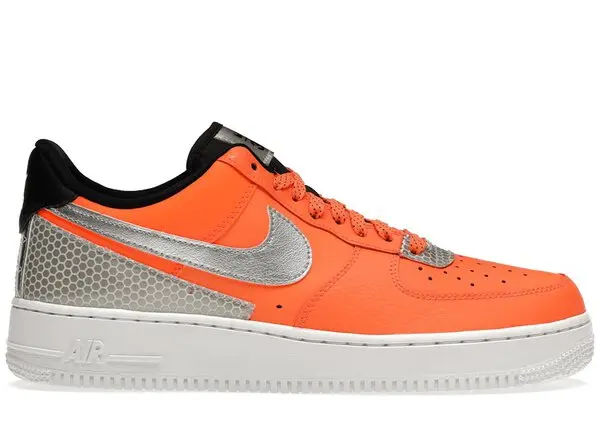 Nike Air Force 1 Low 3m Sneakers - Total Orange/metallic Silverone-colorblack