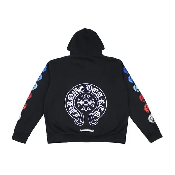 Chrome Hearts Horseshoe Logo Zip Up Hoodie - Black | Editorialist
