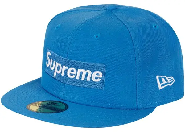 Supreme Money Box Logo New Era Cap - Light Blue