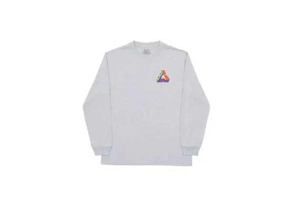 PALACE P3d Longsleeve - Grey Marl