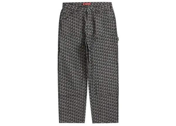 Supreme Monogram Double Knee Denim Painter Pant - Black