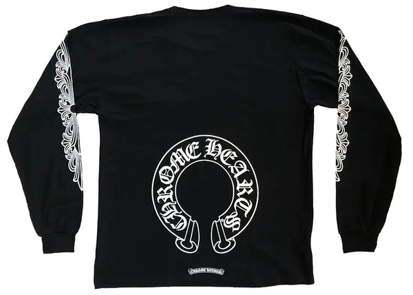 Chrome Hearts Horse Shoe Long Sleeve T-shirt - Black