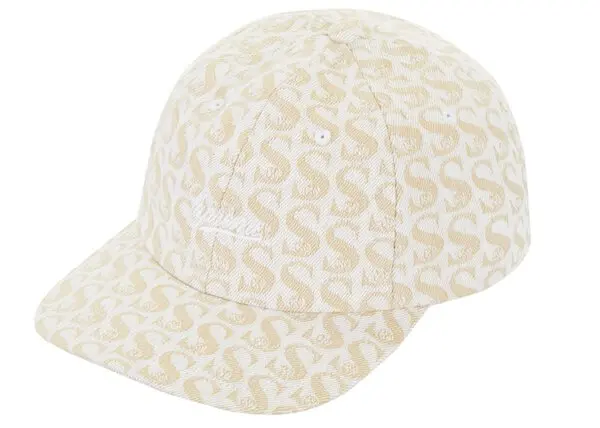 Supreme Monogram Denim 6-panel Cap - Tan