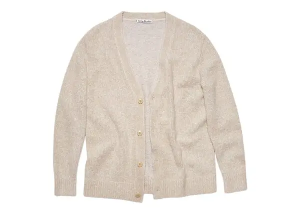 Acne Studios Wool-blend V-neck Button-up Cardigan - Light Taupe