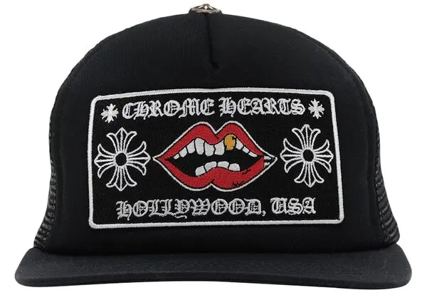 Chrome Hearts Chomper Hollywood Trucker Hat - Black