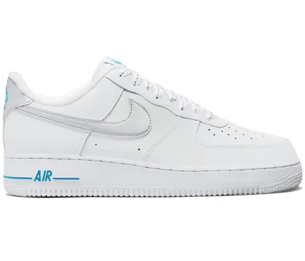 Nike Air Force 1 '07 Low-top Sneakers - White/laser Blue/metallic Silver