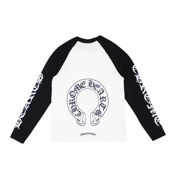 Chrome Hearts Horseshoe Baseball Shirt - White/Black | Editorialist