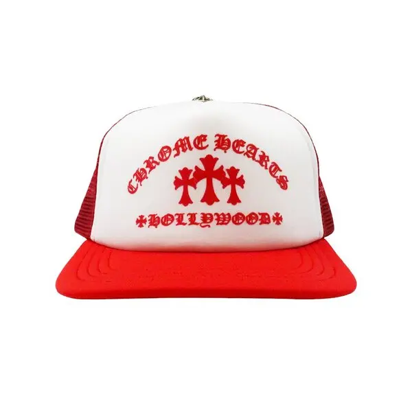 Chrome Hearts King Taco Trucker Hat - Red/white