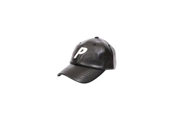 PALACE P 6-panel Leather Cap - Black