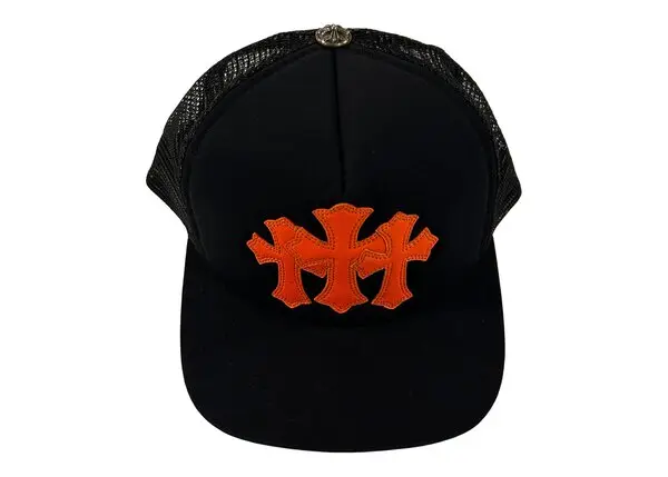 Chrome Hearts St. Barth's Cemetery Exclusive Trucker Hat - Black/orange