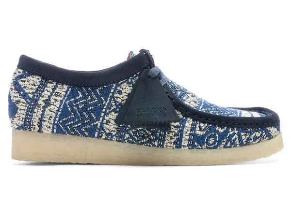 Clarks Wallabee Fabricin Boots - Blue/tan