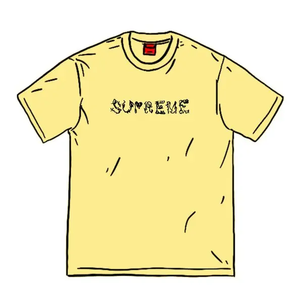 Supreme Morph Tee Shirt - Pale Yellow