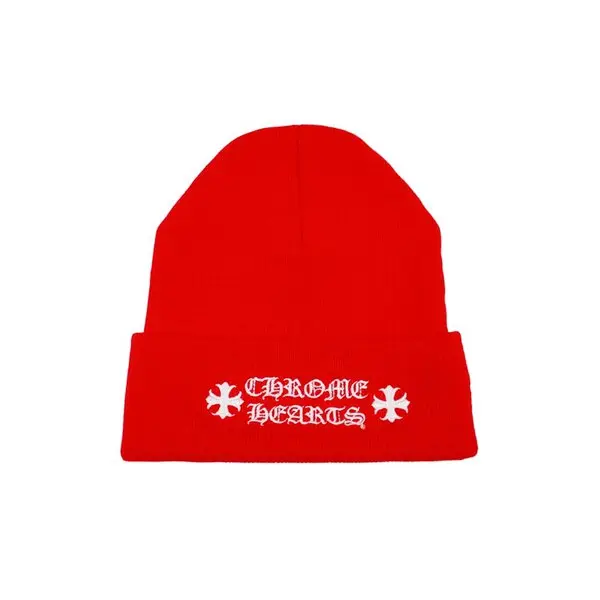 Chrome Hearts Logo Beanie - Red