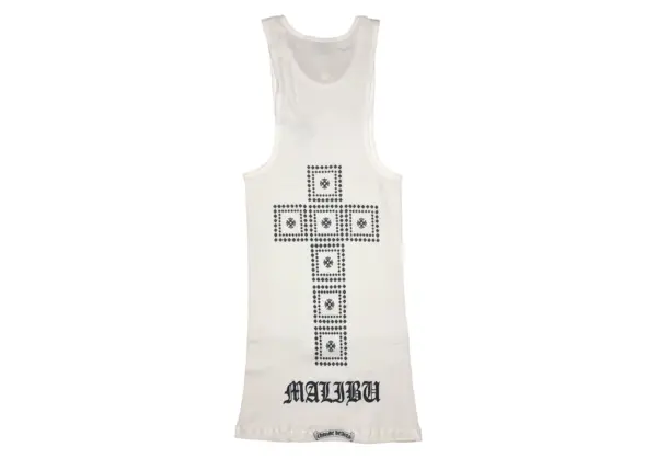 Chrome Hearts Malibu Exclusive Cross Tank Top - White