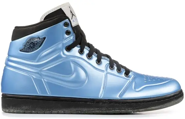 JORDAN 1 Anodized Foamposite Sneakers - University Blue/black/white