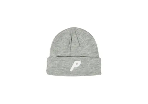 PALACE P Beanie - Light Grey Marl
