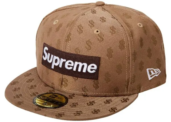 Supreme Monogram Box Logo Cap - Brown