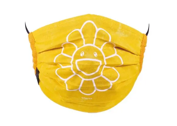 TAKASHI MURAKAMI Kaikai Kiki Flower Face Mask - Bright Yellow/white