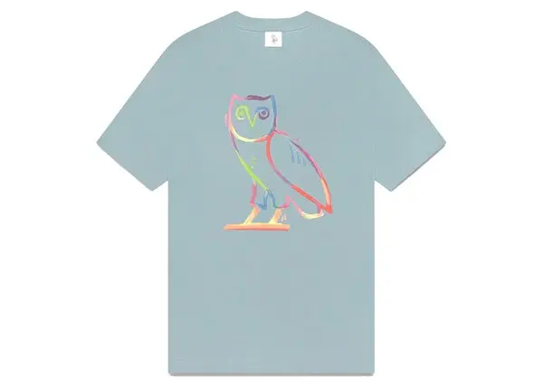 OVO Watercolour Owl T-shirt - Blue