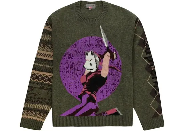 Supreme Yohji Yamamoto Tekken Sweater - Olive