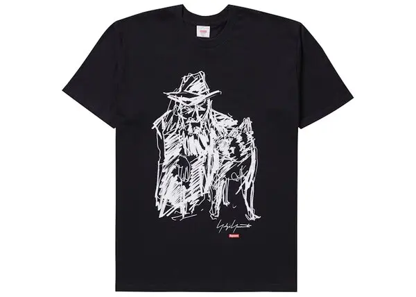 Supreme Yohji Yamamoto Scribble Portrait Tee Shirt - Black