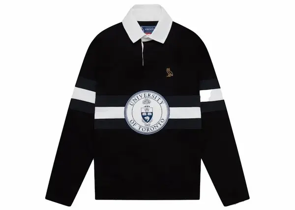 OVO U Of T Rugby Polo Shirt - Black