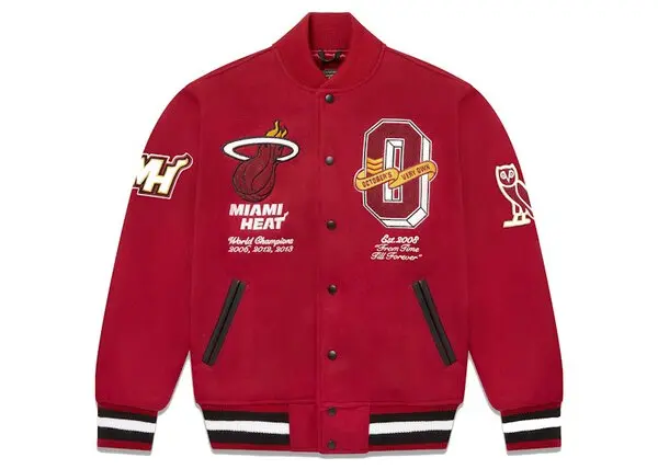 OVO X Nba Heat Varsity Jacket