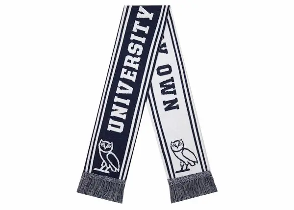 OVO U Of T Wool Scarf - Navy Blue/cream