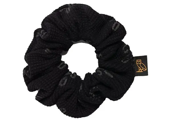 OVO Waffle Scrunchie - Black
