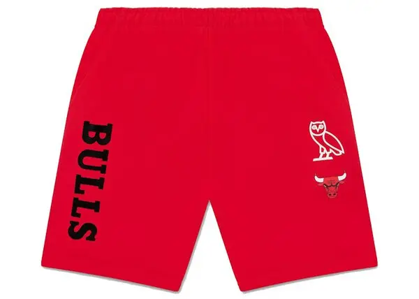 OVO X Nba Bulls Sweatshorts - Red
