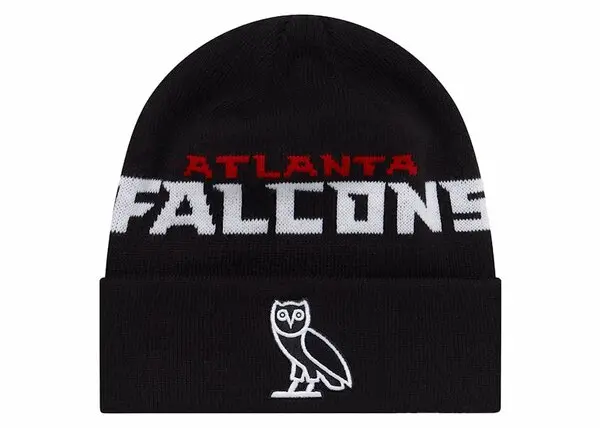OVO X Nfl Atlanta Falcons New Era Beanie - Black