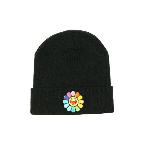 TAKASHI MURAKAMI X J Balvin Rainbow Flower Beanie - Black
