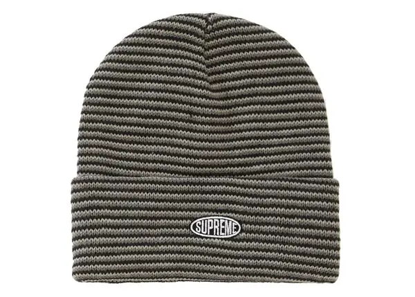 Supreme Zig Zag Stripe Beanie Fw19 - Black