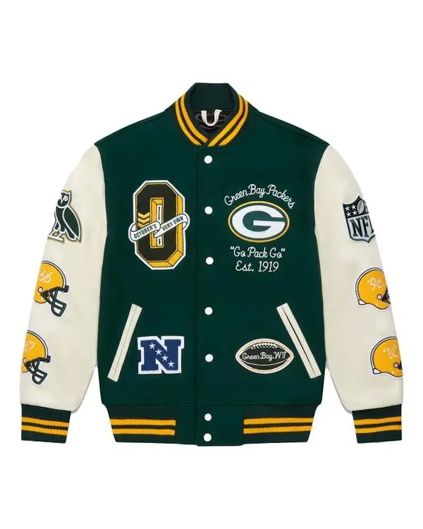 OVO X Nfl Bay Packers Varsity Jacket