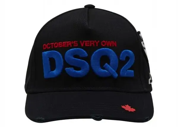 OVO X Dsquared2 Chenille Cap - Black