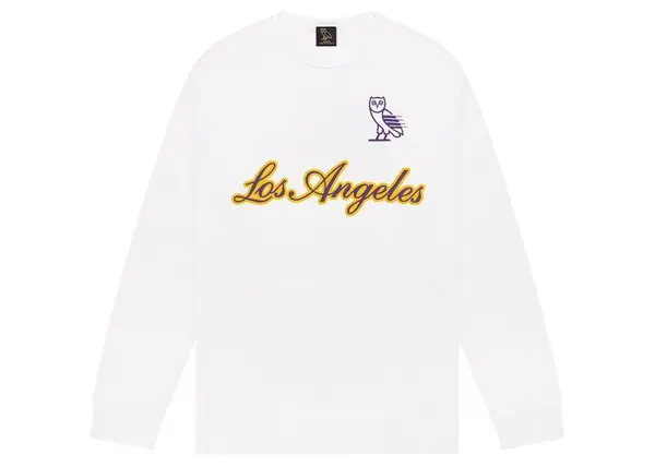 OVO X Nba Lakers Long Sleeve T-shirt - White