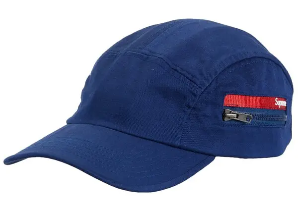 Supreme Zip Pocket Camp Cap - Navy Blue