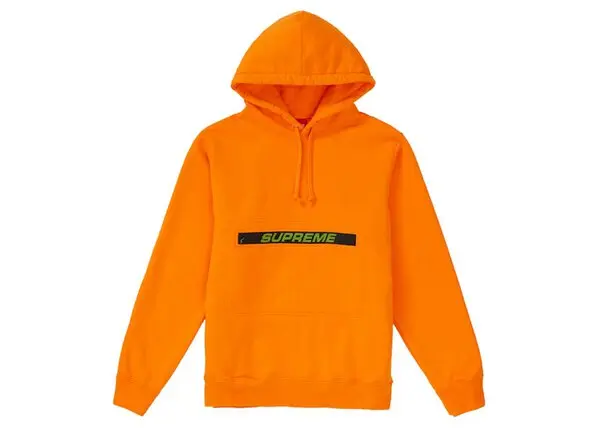 Supreme Hooded Sweatshirt With Zip Pouch - Orange