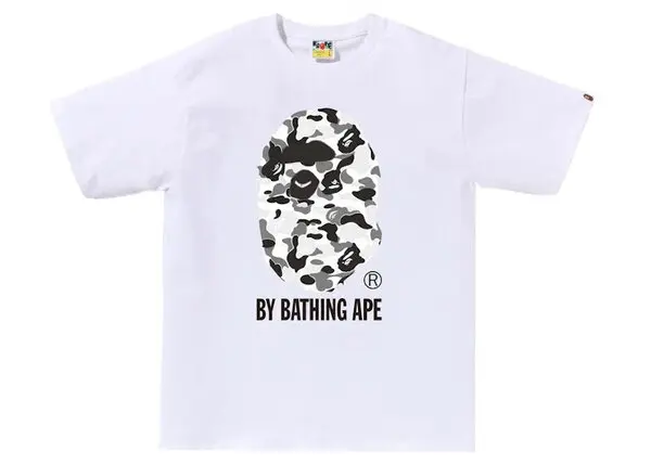 A BATHING APE Abc Camo Bathing Ape Tee Shirt - White/black