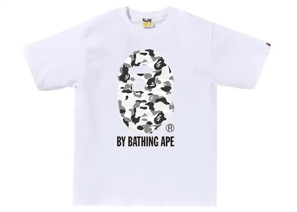 A BATHING APE Abc Camo Bathing Ape Tee Shirt - White/grey
