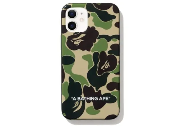 A BATHING APE Abc Camo Iphone 12 Mini Case - Green