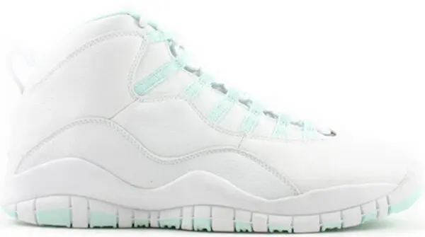 JORDAN 10 Retro Sneakers - White/ice Green/varsity Red